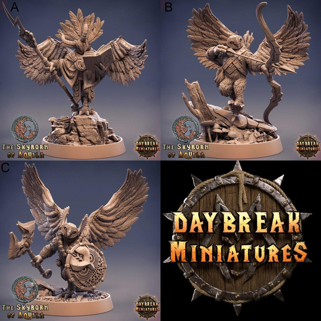 Owls Skyborn of Aquila *POSE & SIZE OPTION* – Mad Max Miniatures
