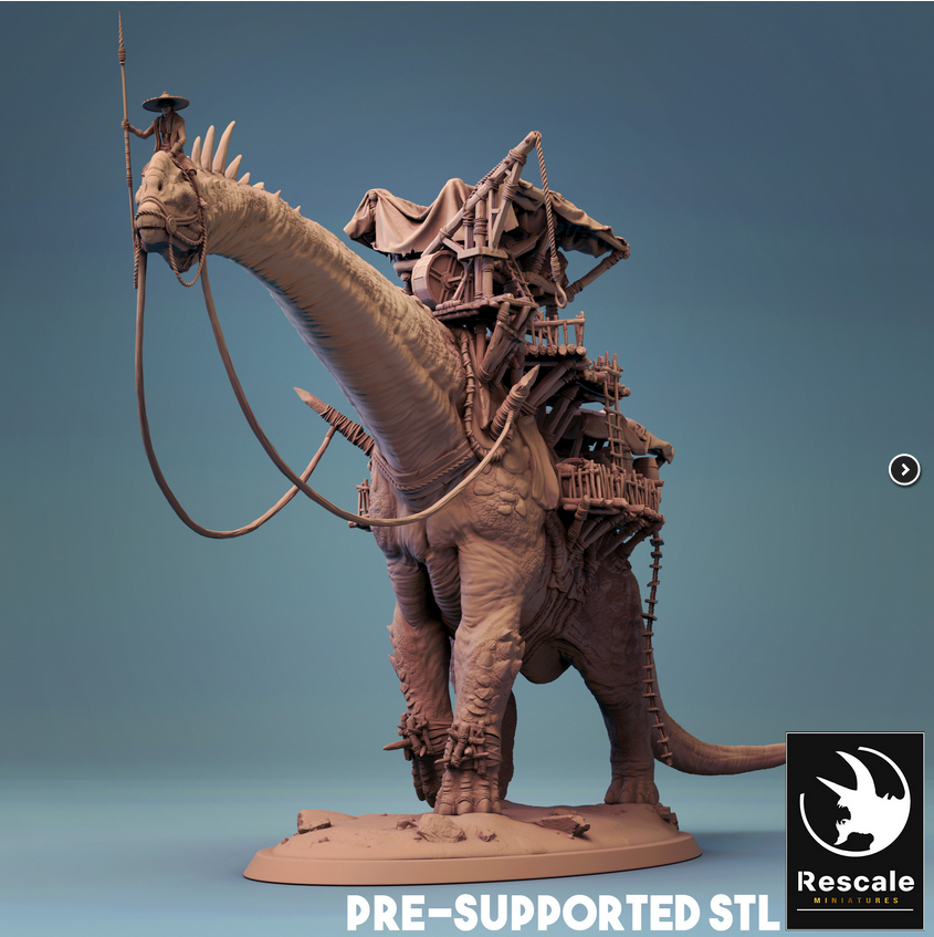 Brachiosaurus Caravan- Rescale Miniatures – Mad Max Miniatures