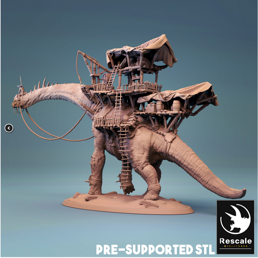 Brachiosaurus Caravan- Rescale Miniatures – Mad Max Miniatures