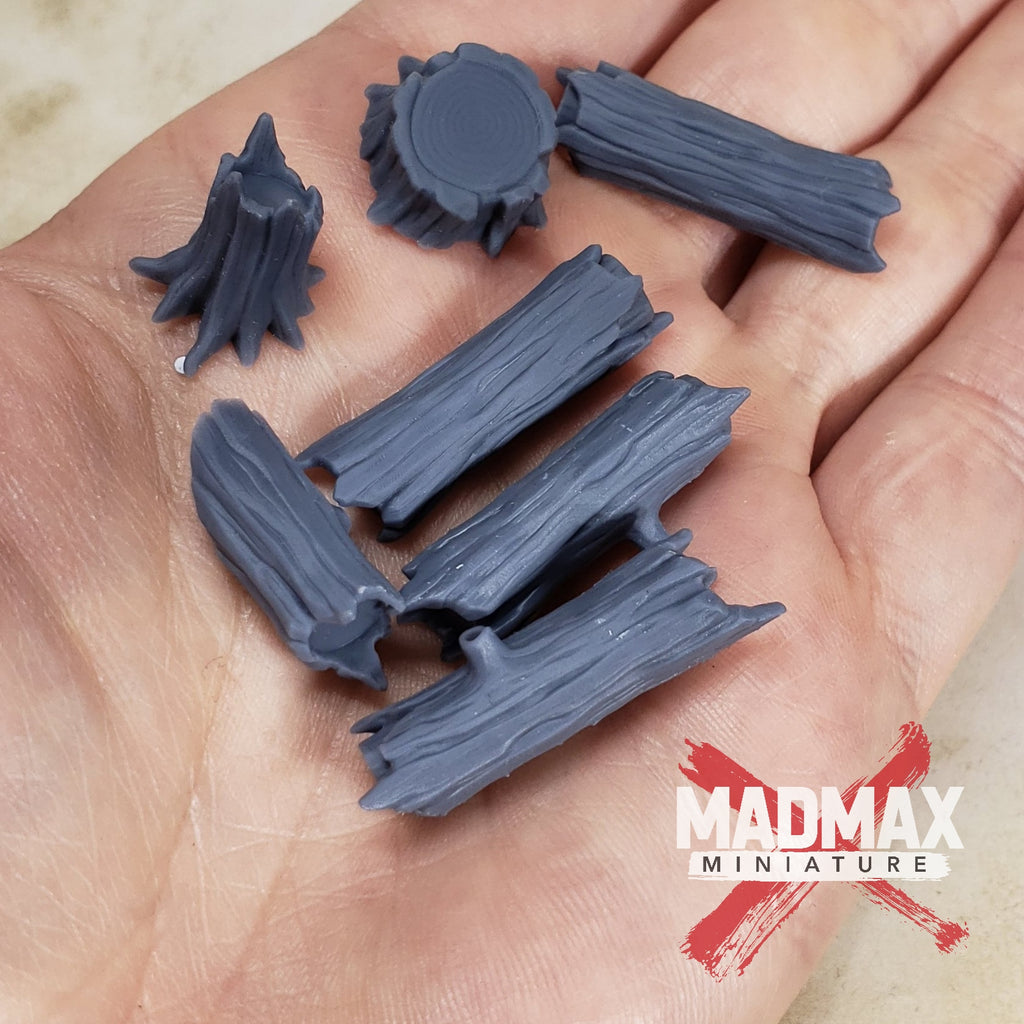 Tree Trunk Base Decoration (7 pieces) - Mad Max Miniature | Basing Mat ...