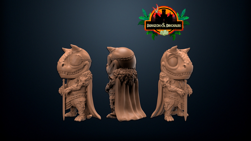 Chibi Carnotaurus Antipaladin - Falcata 3D – Mad Max Miniatures