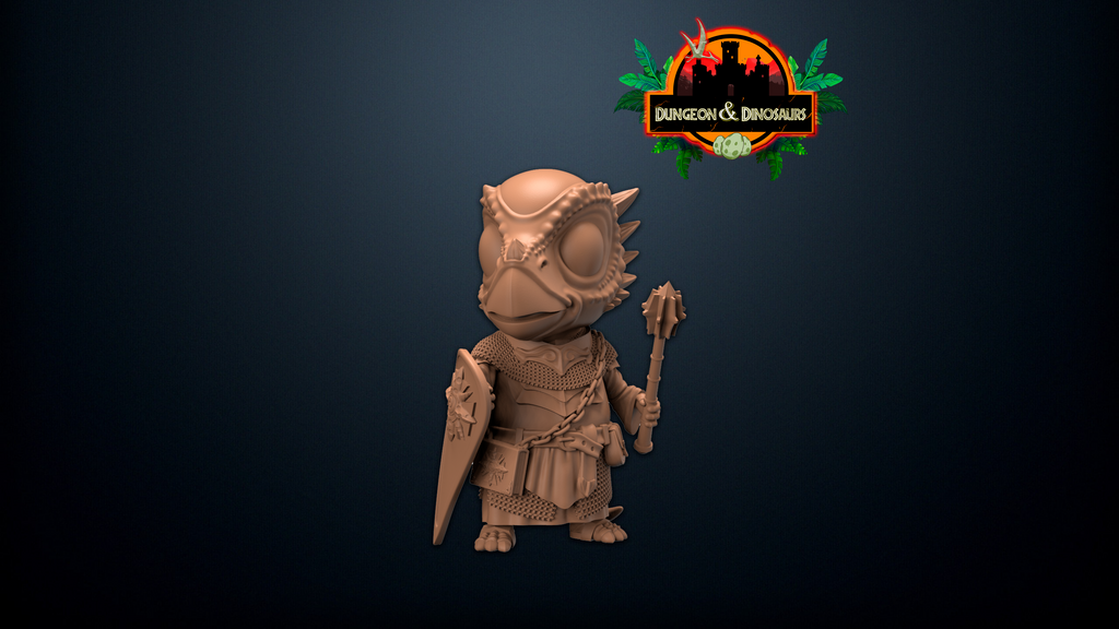 Chibi Pachycephalosaurus Cleric - Falcata 3D – Mad Max Miniatures