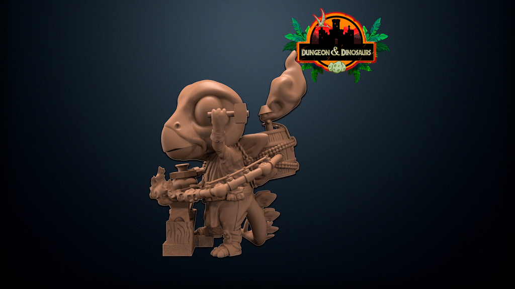 Chibi Stegosaurus Artificier - Falcata 3D – Mad Max Miniatures