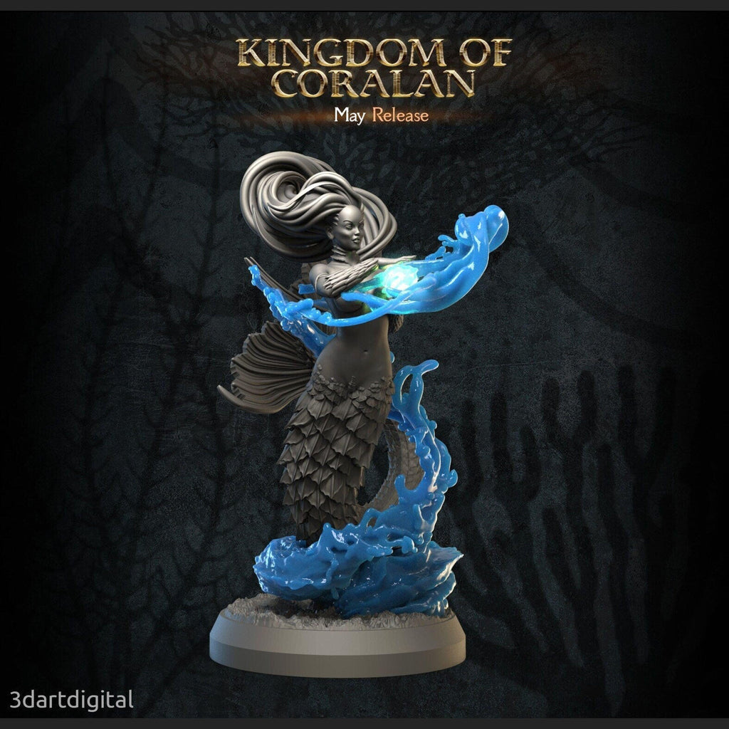 Urana Reefhome & Ocean Fist - Female l DnD Miniature l 3D Printed Mode ...