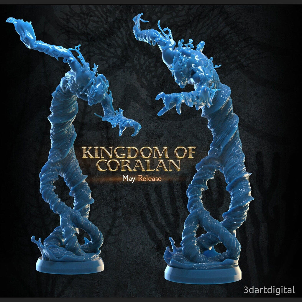 Urana Reefhome & Ocean Fist - Female l DnD Miniature l 3D Printed Mode ...