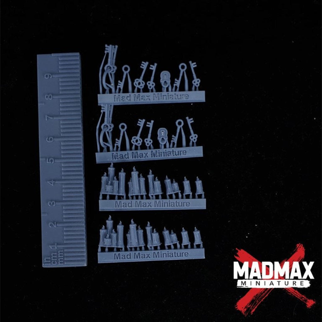 Candles & Keys - Mad Max Miniature Basing Props – Mad Max Miniatures